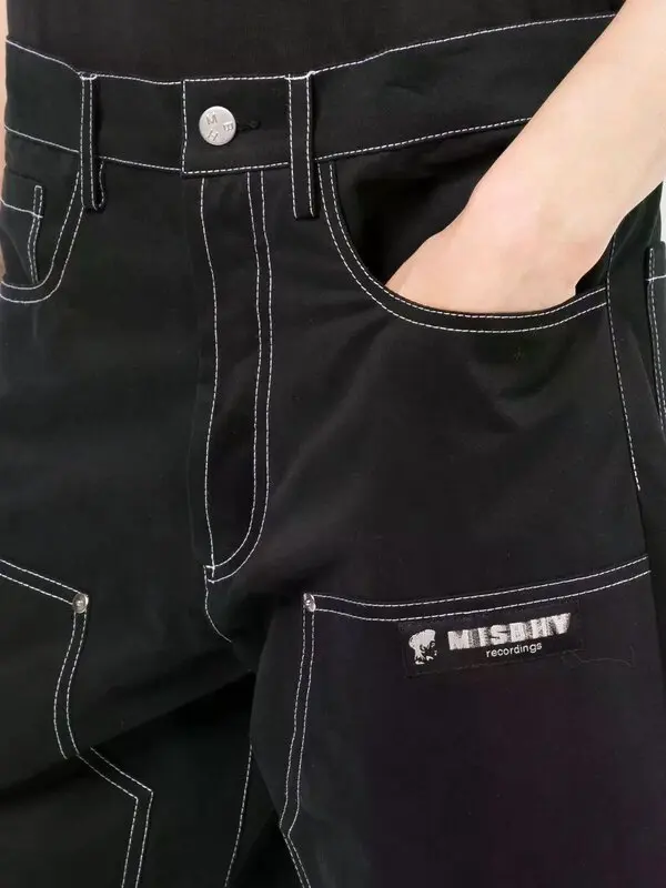 MISBHV Contrast Stitch Straight-leg Shorts