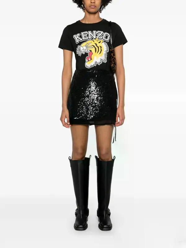P.a.r.o.s.h Sequinned Wrap Mini Skirt