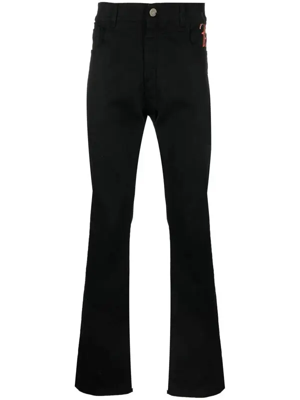 BILLIONAIRE Embroidered Logo Slim-fit Jeans