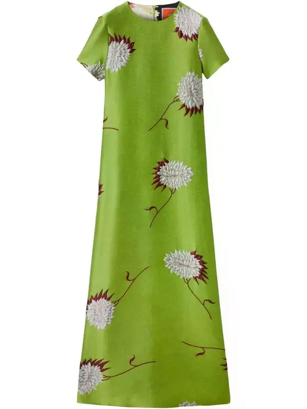 La DoubleJ Swing Midi Dress - Green