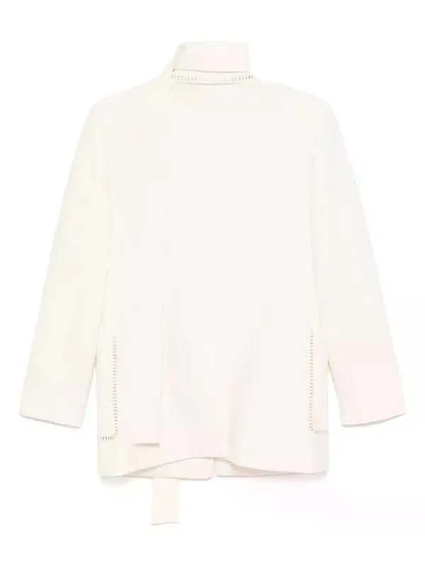 Elie Saab Stud-embellished Blazer - White