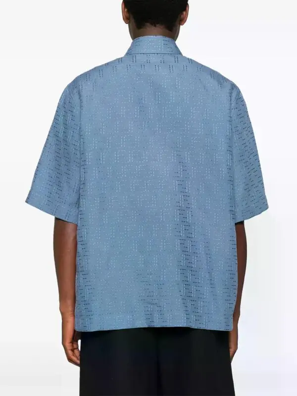 Fendi Linen Blend Shirt - Blue