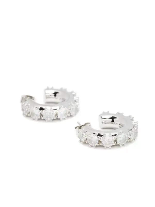 JUSTINE CLENQUET Nina Medium Earrings - Silver
