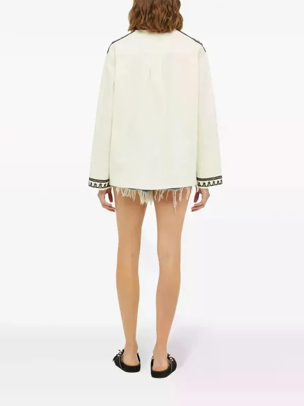 Alanui Embroidered Tassel Detail Shirt