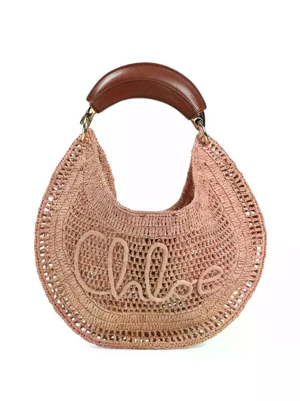Chloé Crochet-knit Logo Tote Bag - Neutrals