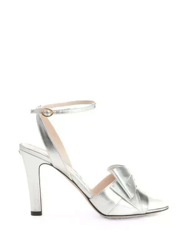 Valentino Garavani 95mm Bowow Sandals - Silver