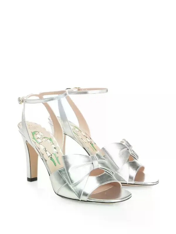 Valentino Garavani 95mm Bowow Sandals - Silver