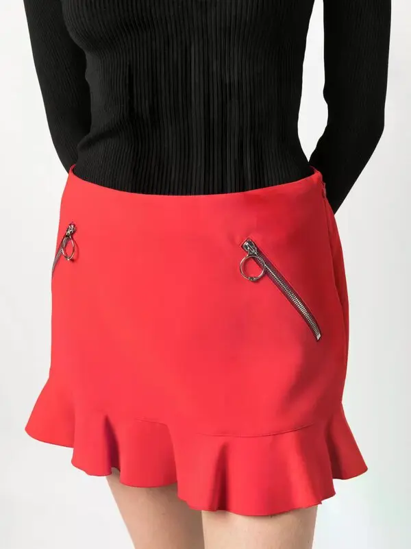 Dsquared2 Zip-detail Ruffled Mini Skirt