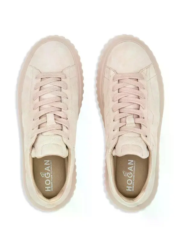 Hogan H-stripes Leather Sneakers - Pink