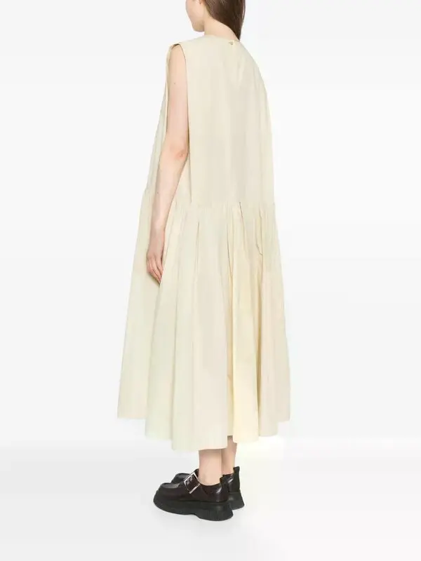 JNBY Sleeveless A-line Dress With Floral Print - White