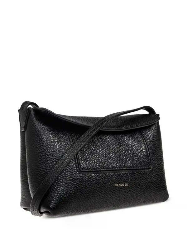 WANDLER Penelope Leather Shoulder Bag - Black