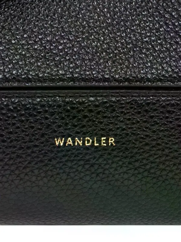 WANDLER Penelope Leather Shoulder Bag - Black