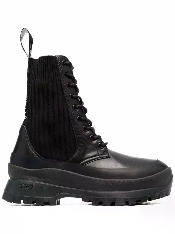 Stella McCartney Trace Lace-up Combat Boots - Black