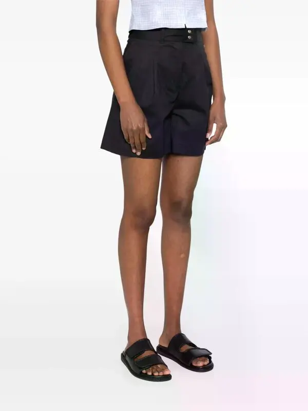 Herno Pleated Front Jersey Shorts - Blue
