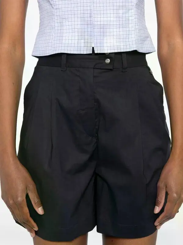 Herno Pleated Front Jersey Shorts - Blue