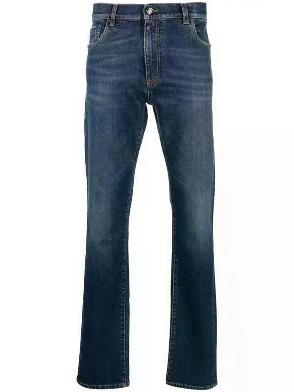 BILLIONAIRE Straight-cut Jeans With Logo Patch