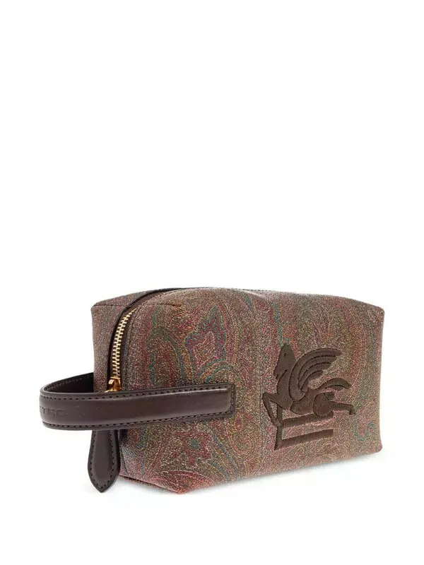 Etro Paisley-patterned Wash Bag - Brown