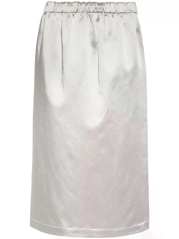 Fabiana Filippi Duchesse Satin Skirt - Silver