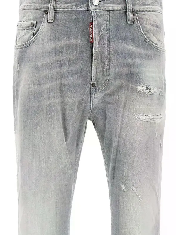 Dsquared2 Distressed Straight Leg Jeans