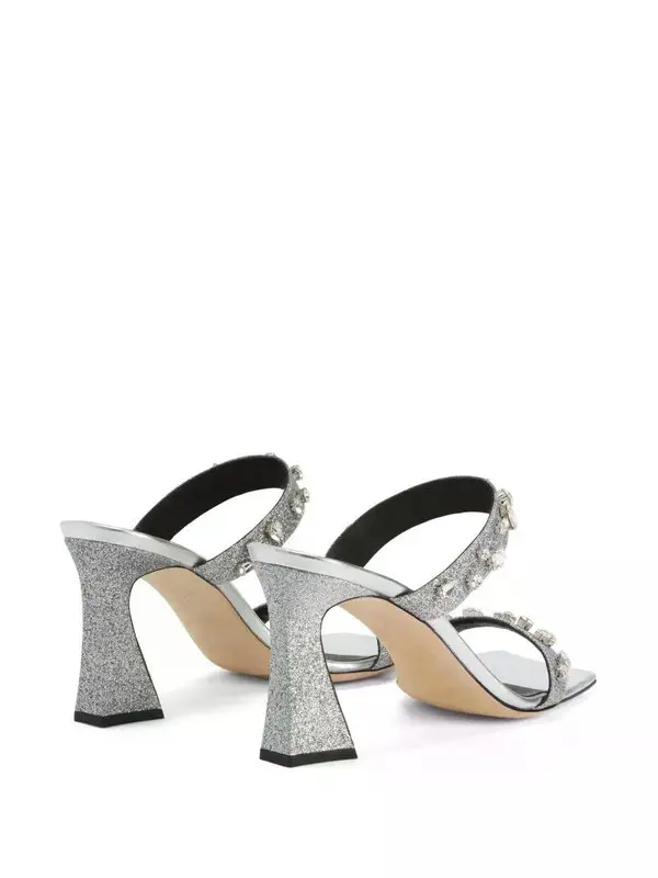 GIUSEPPE ZANOTTI Flaminia 85mm Crystal-embellished Sandals - Silver