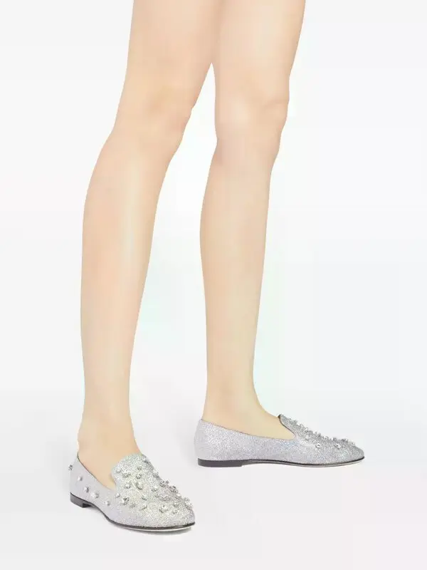 GIUSEPPE ZANOTTI Dalila Bijoux Glitter Loafers