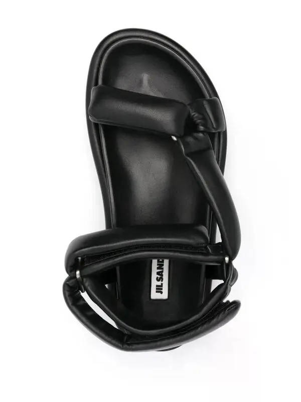 JIL SANDER Padded Leather Multi-way Strap Sandals