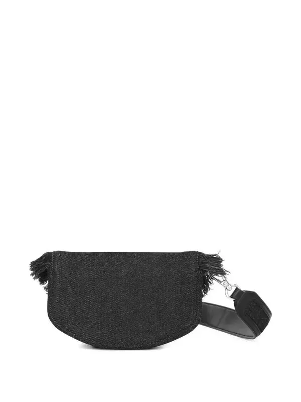 GANNI Denim Crossbody Bag - Black