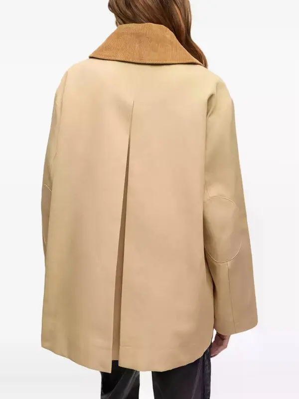GANNI Corduroy-collar Utility Jacket - Neutrals