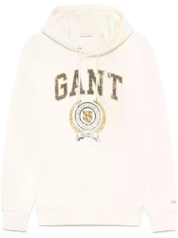 Gant Logo-print Hoodie - White