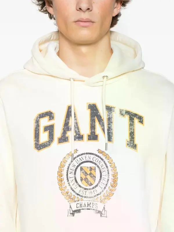 Gant Logo-print Hoodie - White