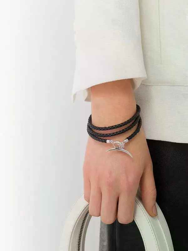 SHAUN LEANE Quill Wrap Bracelet In Sterling And Leather - Silver