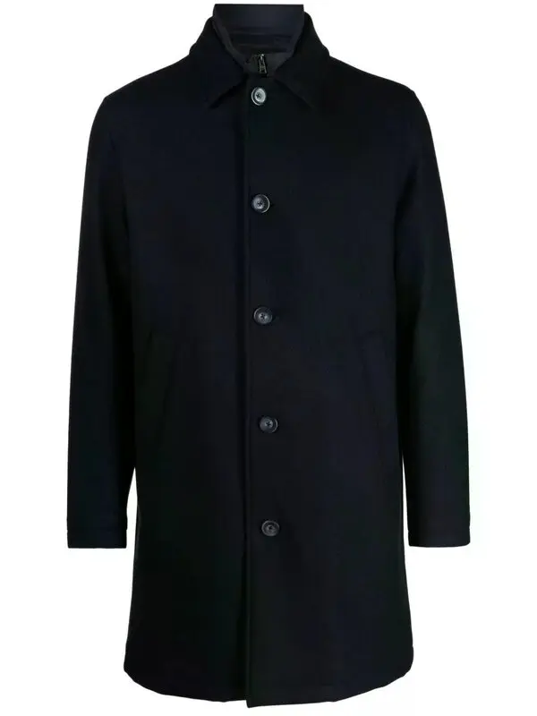 Herno Single-breasted Layered Coat