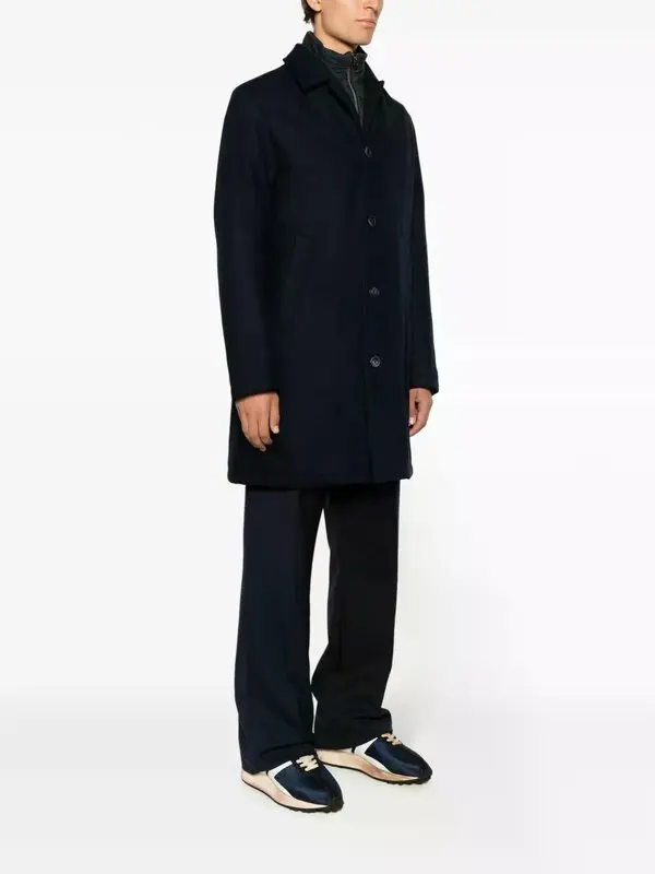 Herno Single-breasted Layered Coat