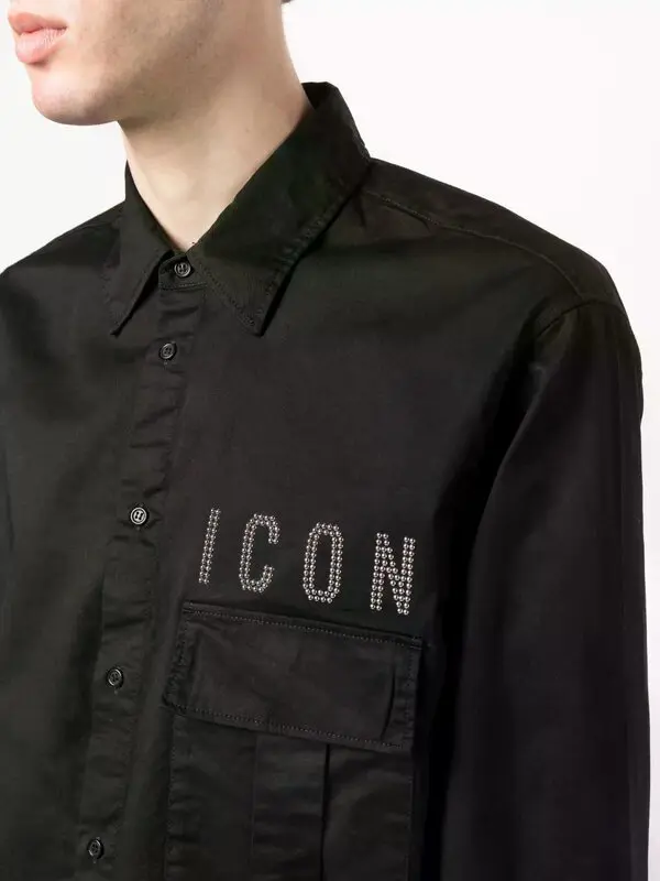 Dsquared2 Slogan-embellished Long-sleeve Shirt