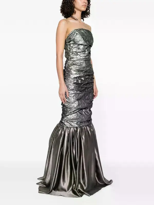 ALMAZ Strapless Mermaid Gown With Tiered Skirt