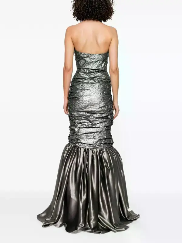 ALMAZ Strapless Mermaid Gown With Tiered Skirt