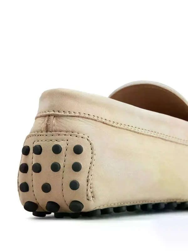 TOD'S Logo-debossed Nubuck Leather Loafers