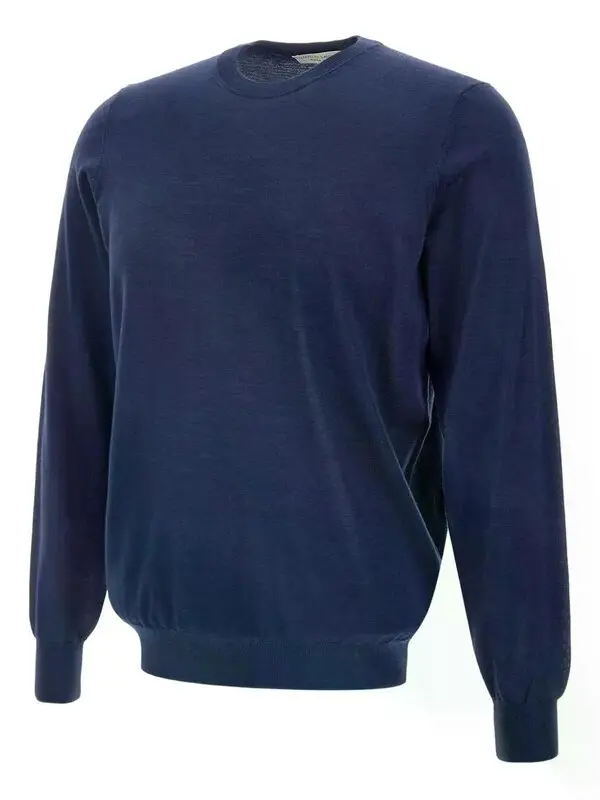 FILIPPO DE LAURENTIIS Merino Wool Crew Neck Sweater - Blue