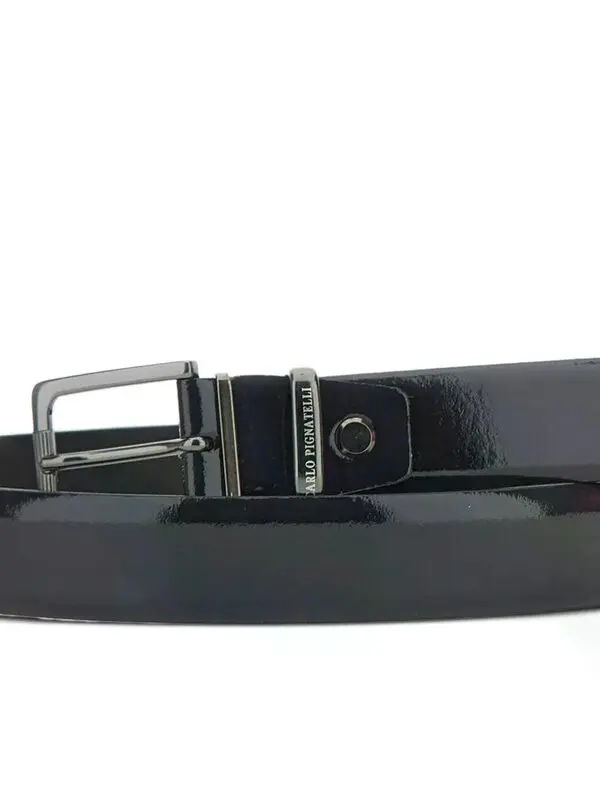 CARLO PIGNATELLI Leather Belt With Engraved Logo