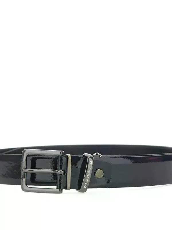 CARLO PIGNATELLI Leather Belt With Engraved Logo