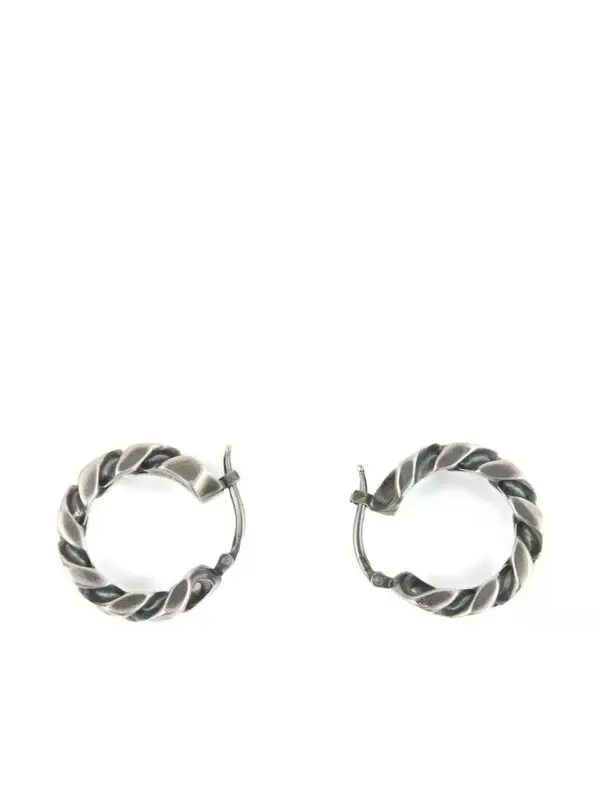 MAISON MARGIELA Sterling Chain-link Hoop Earrings