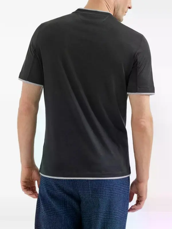 Brunello Cucinelli Contrasting-trim Jersey T-shirt