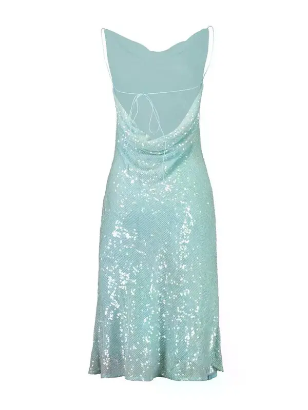 Lapointe Sequined Cowl Neck Midi Dress