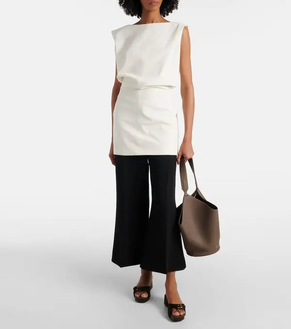 Khaite Toma Cotton Canvas Mini Dress