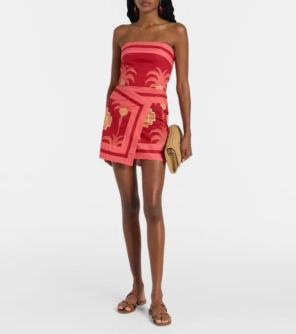 Johanna Ortiz Printed Cotton Mini Dress