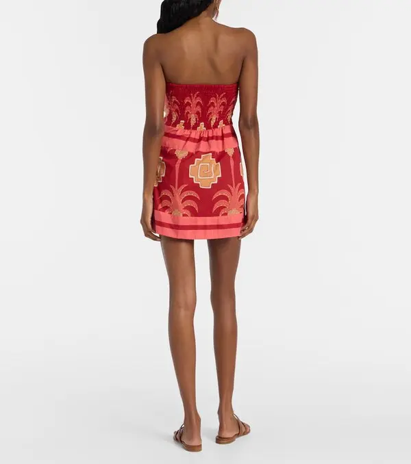 Johanna Ortiz Printed Cotton Mini Dress