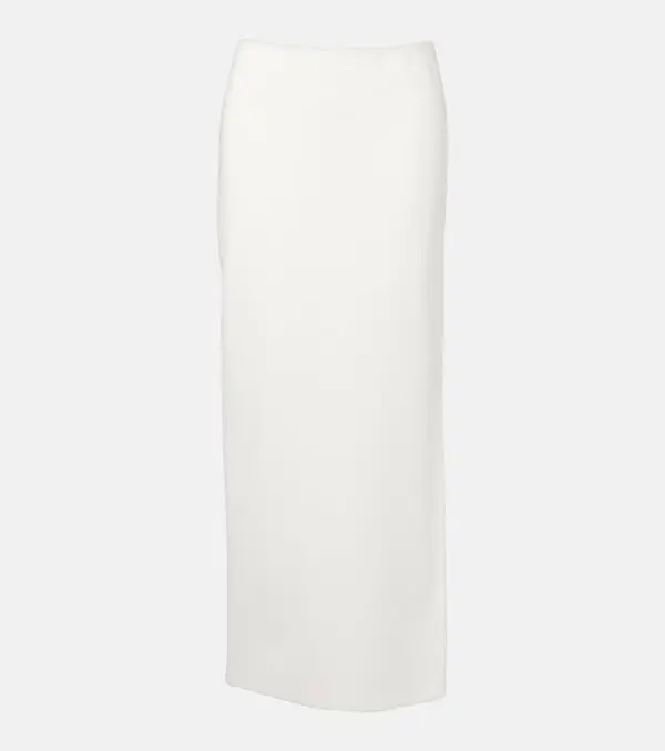 Khaite Lilth Crepe Jersey Pencil Skirt - White