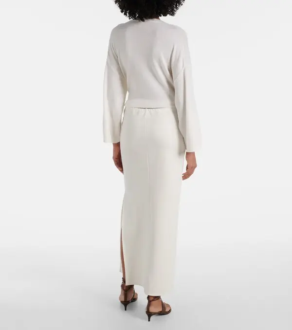 Khaite Lilth Crepe Jersey Pencil Skirt