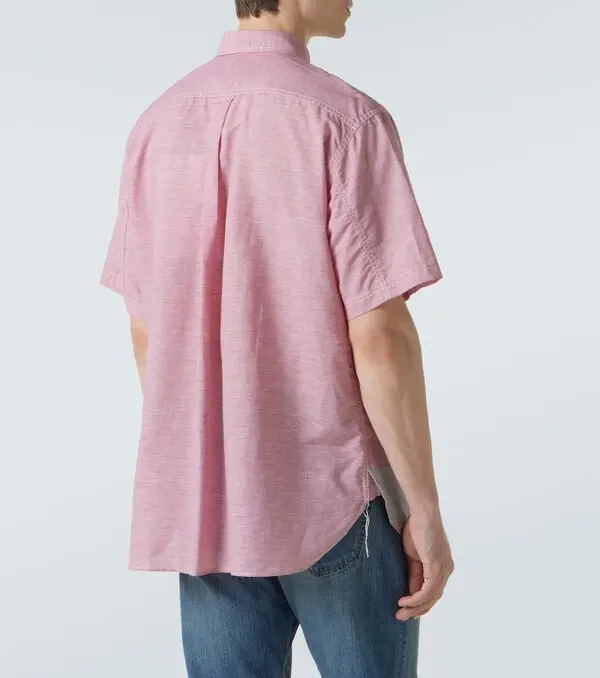 Junya Watanabe Patchwork Linen And Cotton Bowling Shirt