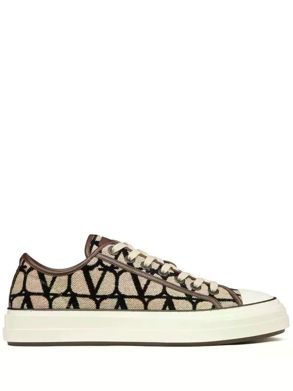 Valentino Garavani Toile Iconographe Low-top Sneakers - Neutrals